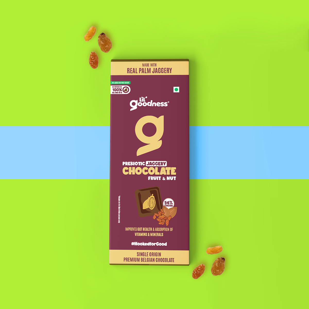 Prebiotic Jaggery Chocolate Fruit & Nut 35g - Pack of 4 – LiL Goodness